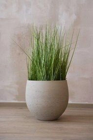 Moderní květináč RAFIOT, sklolaminát, výška 28 cm, béžový