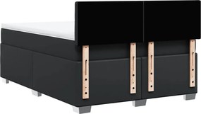 Box spring postel s matrací černá 140 x 190 cm umělá kůže 3286120
