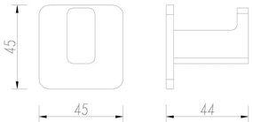 OMNIRES NL80115BL - Nástěnný háček NELSON matná černá