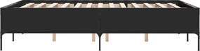 Rám postele černý 140 x 190 cm kompozitní dřevo a kov 3279807