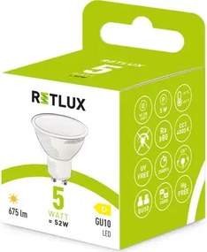 RETLUX RLL 614 GU10 bulb 5W / 675 lm / 4000K - studená bílá / D