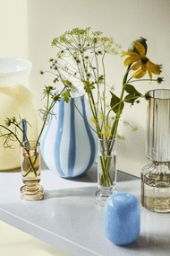 Broste Skleněná váza Ada Air Blue, modrá barva, sklo