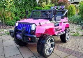 LEAN CARS Elektrické autíčko Jeep S2388 růžové 4x45W