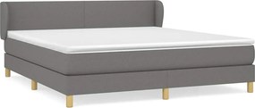 Box spring postel s matrací tmavě šedá 160x200 cm textil 3126654
