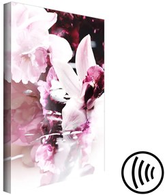 Obraz Zamlžení (1-dílný) - růžová kompozice s orchidejemi