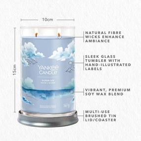 Yankee Candle vonná svíčka Signature Tumbler ve skle velká Ocean Air 567g