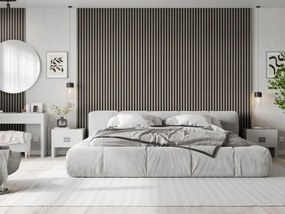 Mexen Lam-F, akustické stěnové lamely 275 × 30 cm, plstěný podklad 8 mm, technická dýha, dub popelavý, S105-275307-3015-005