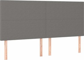 Box spring postel s matrací tmavě šedá 160x200 cm textil 3128374