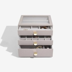 Šperkovnice se šuplíky 3 v 1 Stackers Taupe Classic Drawers | šedobéžová 75886