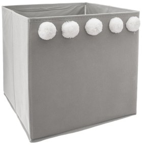 Dětský úložný box, 29 x 29 x 29 cm, šedý