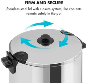Klarstein KonfiStar 60, zavařovací hrnec, zásobník na nápoje, 60 l, 110 °C, 120 min, nerezová ocel