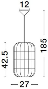 Nova Luce Závěsné svítidlo GRIFFIN, ø 27cm, E27 1x12W