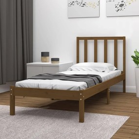 Rám postele medově hnědý masivní borovice 90 x 200 cm,  3105059 HangarStore.cz