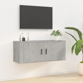 Nástěnná TV skříňka betonově šedá 100 x 34,5 x 40 cm - Default Title