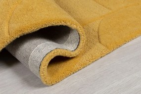 Flair Rugs, Kusový koberec Moderno Gigi Ochre kruh, 160x160 (průměr) kruh, žlutá, ložnice