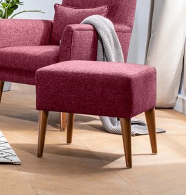 Atelier del Sofa Taburet Zeni - Claret Red, Červená