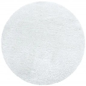Kusový koberec Brilliant Shaggy 4200 Snow kruh-120x120 (průměr) kruh