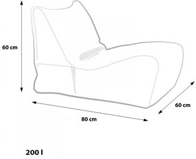 EF5002 Ecopuf Sedací vak Ecopuf - FLAVIO Velvet Manšestr SZ09