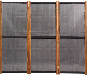 3dílný paraván černý 210 x 180 cm 319179