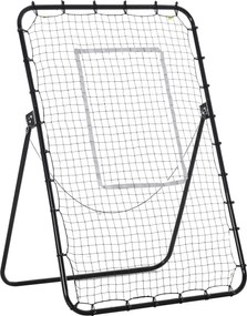 HOMCOM Fotbalový Rebounder, Skládací Fotbalová Brána, Odrazová Stěna s 4 Nastavitelnými Úrovněmi, Kovový Rám pro Děti a Dospělé 123 x 73 x 178,5 cm, Č