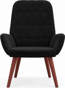 relaxační křeslo, odpočinkové, dřevo/kov/textil, 96x69x78 cm, nohy tmavé/černá, Dekorino KR20260051