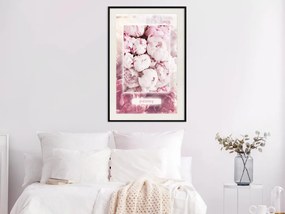 Plakát Jemnost jara - jasné růžové květy a anglický text
