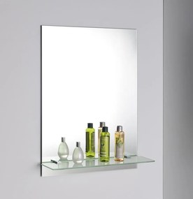 Aqualine, Zrcadlo 60x80cm, včetně závěsů a otvorů pro polici, 22430