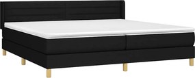 Box spring postel s matrací černá 200x200 cm textil 3130379