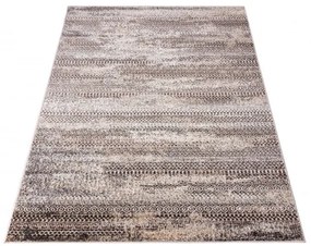 Kusový koberec PETRA 5011 1 744 Abstraktní Moderní béžový šedý hnědý Rozměr: 140x200 cm