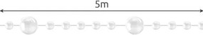 Vánoční dekorace – řetěz s perlami 5 metrů