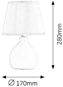 Rabalux INGRID stolní lampička max. 1x40W | E14 | IP20 -  bordó