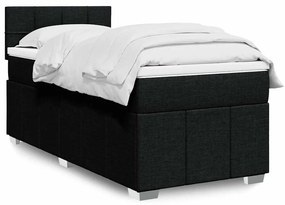 Box spring postel s matrací černá 80 x 200 cm textil 3286897