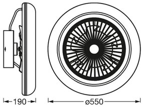 Ledvance -LED Stmívatelné svítidlo s ventilátorem SMART+ LED/35W/230V Wi-Fi + DO