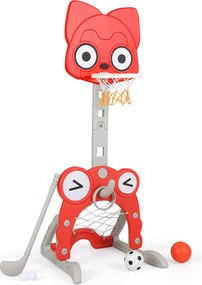 Costway 4 v 1 Sada dětského basketbalového koše, výškově nastavitelný