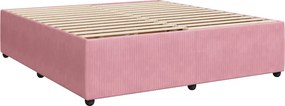 Rám postele růžový 200 x 200 cm samet 3285035