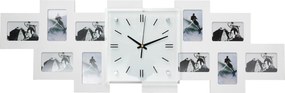 XXXLutz HODINY S FOTOGRAFIEMI bílá 80/26/4,8 cm Ambia Home - Nástěnné hodiny - 0083400002