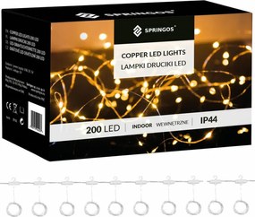 LED Nano světelný závěs - 3x2m, 200LED, 8 funkcí, ovladač, USB, IP44, multicolor