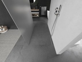 Mexen Kioto, sprchová zástěna Walk-In 120 x 200 cm, 8mm sklo námraza, broušená ocel profil, 800-120-002-97-30