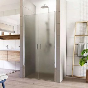 Mereo, Sprchové dveře, Lima, dvoukřídlé, lítací, 90x190 cm, chrom ALU, sklo Point CK80522K