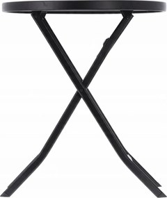 Kulatý skládací zahradní stolek Buddy 60 cm černý