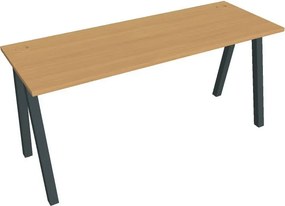 Kancelářský pracovní stůl Hobis UEA 1600, bílá RAL 9016, deskaakát
