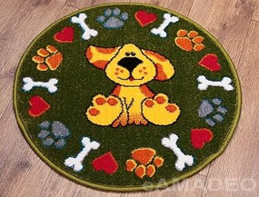 Dětský kusový kulatý koberec Kolibri Pejsek 11100/130 kruh - půměr 67cm | průměr 80cm | průměr 100cm