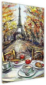 Wallmuralia Vertikální Fotoobraz na skle Snídaně v Paříži 50x100