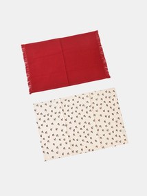 Sinsay - Sada kuchyňských utěrek s motivem třešní 2 pack - červená