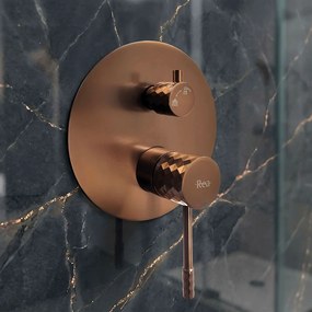 Rea Lungo Diamond, podomítková sprchová souprava + BOX, měděná matná, REA-P5697