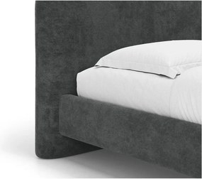 Tmavě šedá čalouněná dvoulůžková postel s roštem 180x200 cm Vera – Micadoni