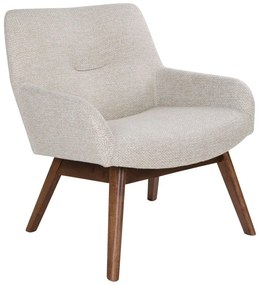 House Nordic Lounge Chair v látce, písková s ořechovými nohami