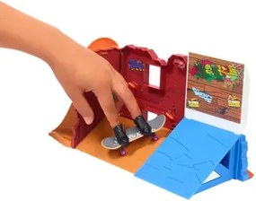 MATTEL HOT WHEELS Fingerboard skatepark / Rampa, fingerboard a boty /