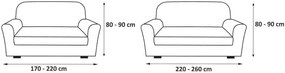 Forbyt, Potah multielastický na sedací soupravu, Lazos, hnědý dvojkřeslo - š. 120 - 160 cm