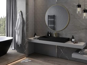 Mexen Loft kulaté koupelnové zrcadlo 100 cm, zlatý rám - 9850-100-100-000-50